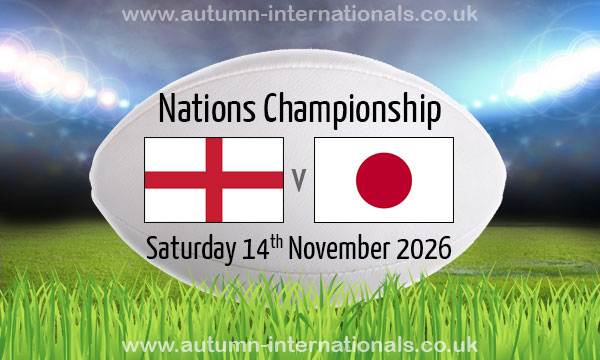 England v Japan | Nations Championship | 14 Nov 2026