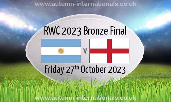 Argentina 23 26 England Rwc Bronze Final 27 Oct 2023