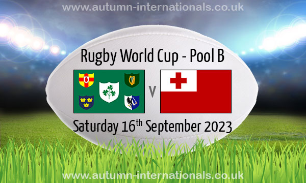 Ireland 59 16 Tonga Rugby World Cup 16 Sep 2023